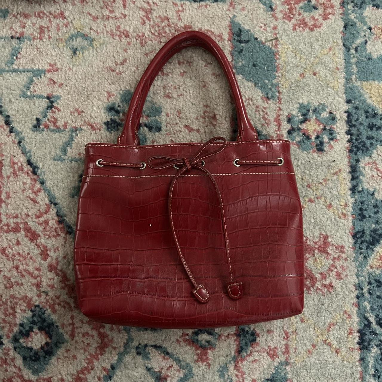 adorable little red bag with a bow 🎀 ️ interior is... | Depop