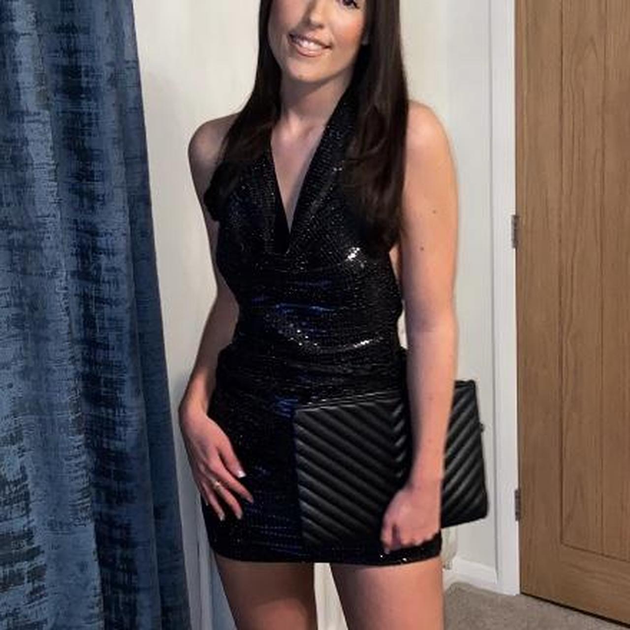 By Esme Rose black sparkly dress, worn once for a... - Depop