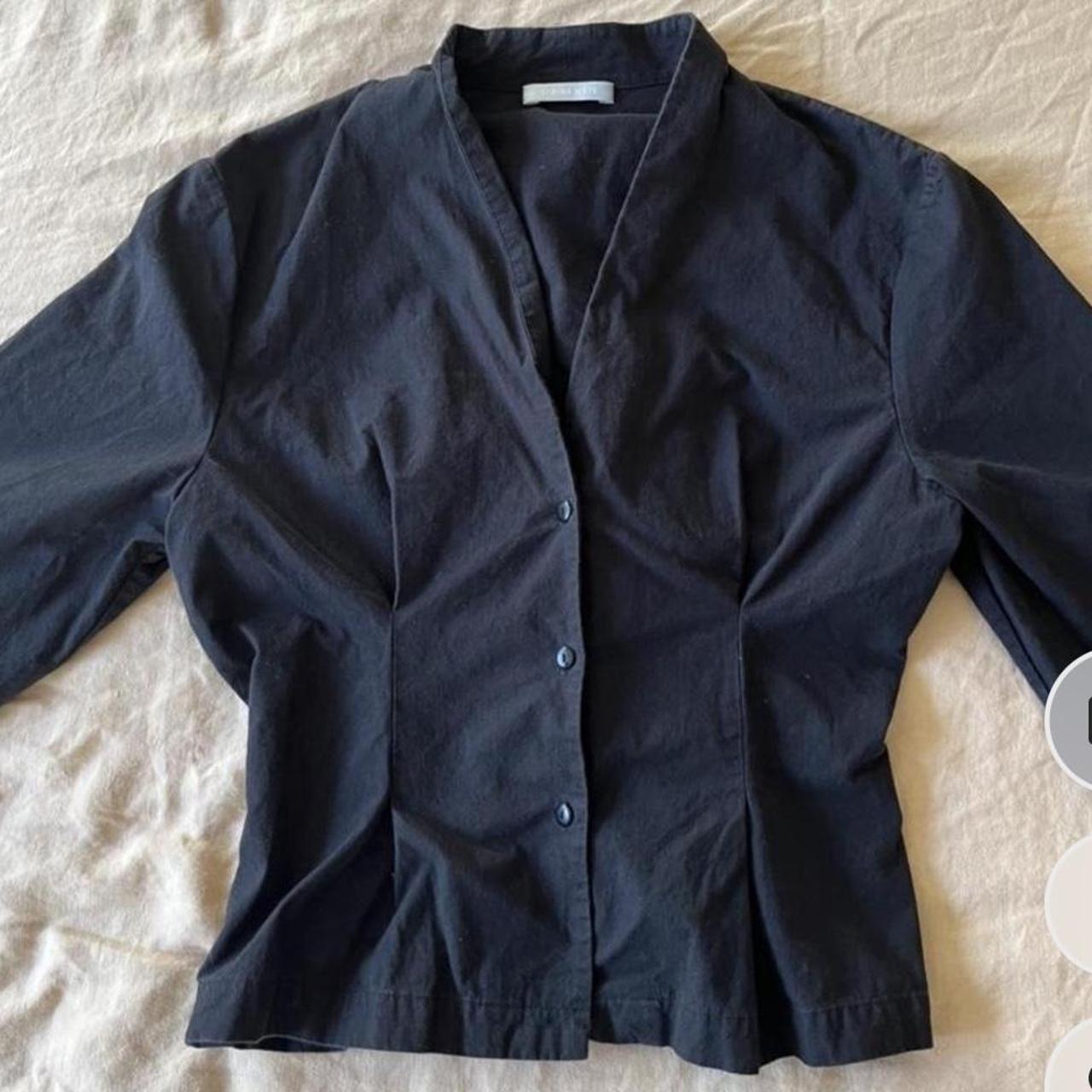 COS Women's Black Blouse | Depop