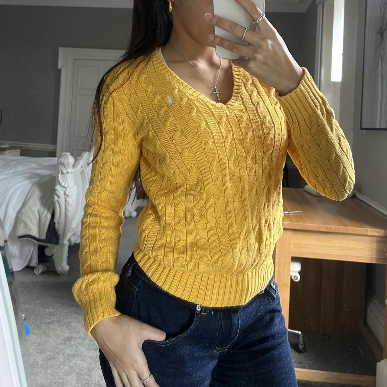 Ralph Lauren sport yellow knit jumper Would fit... | Depop