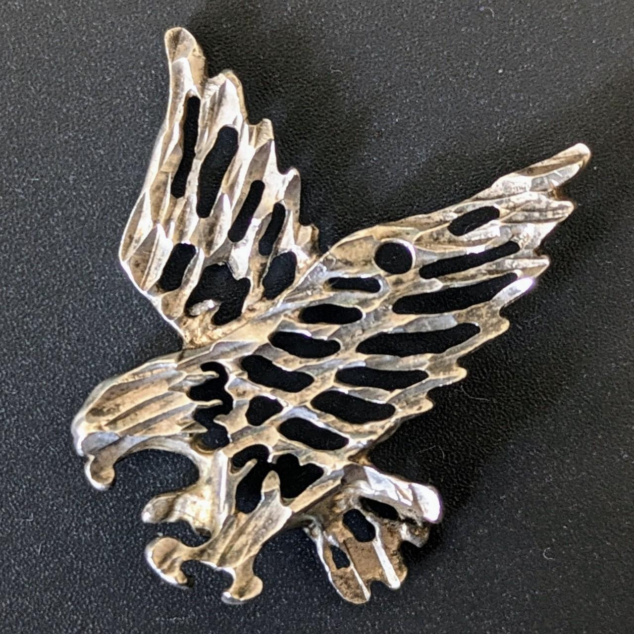 Lovely, real vintage Sterling silver eagle pendant.... - Depop