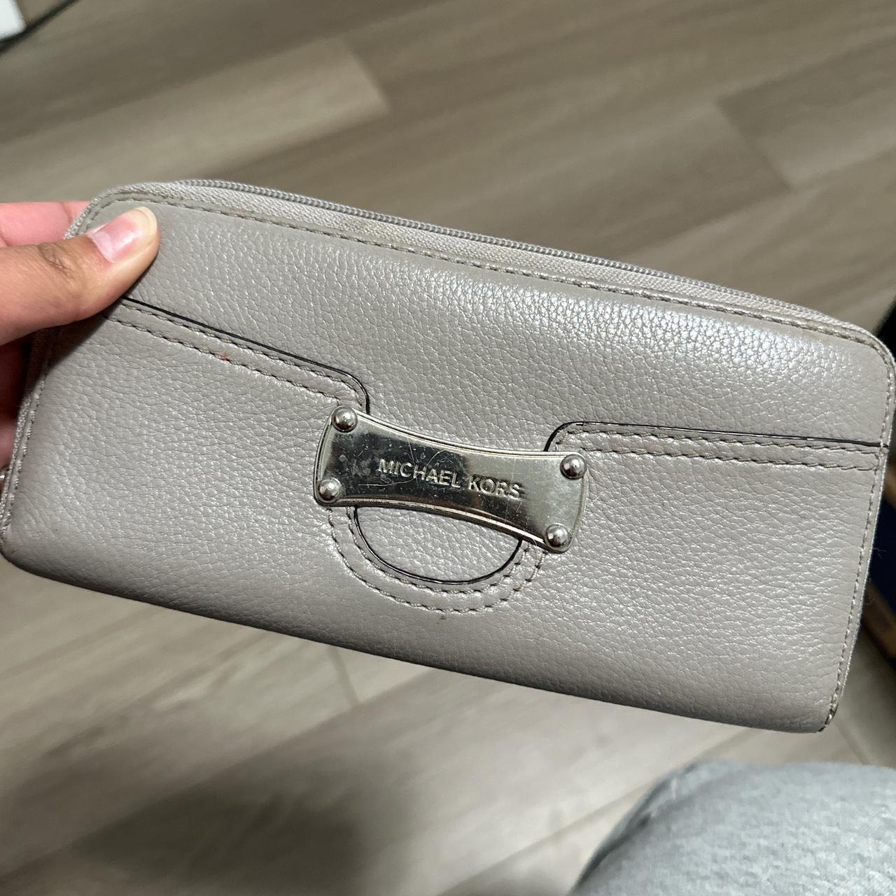 Grey Michael Kors Wallet - slightly dirty where... - Depop