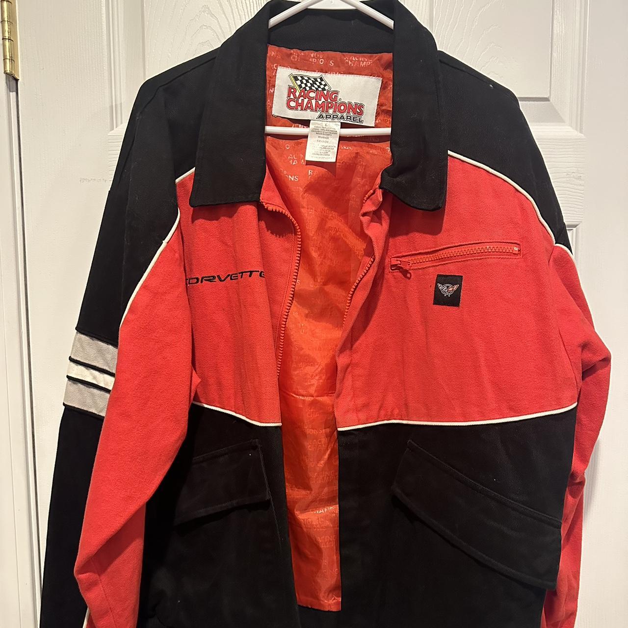 vintage corvette racing jacket in really good... | Depop