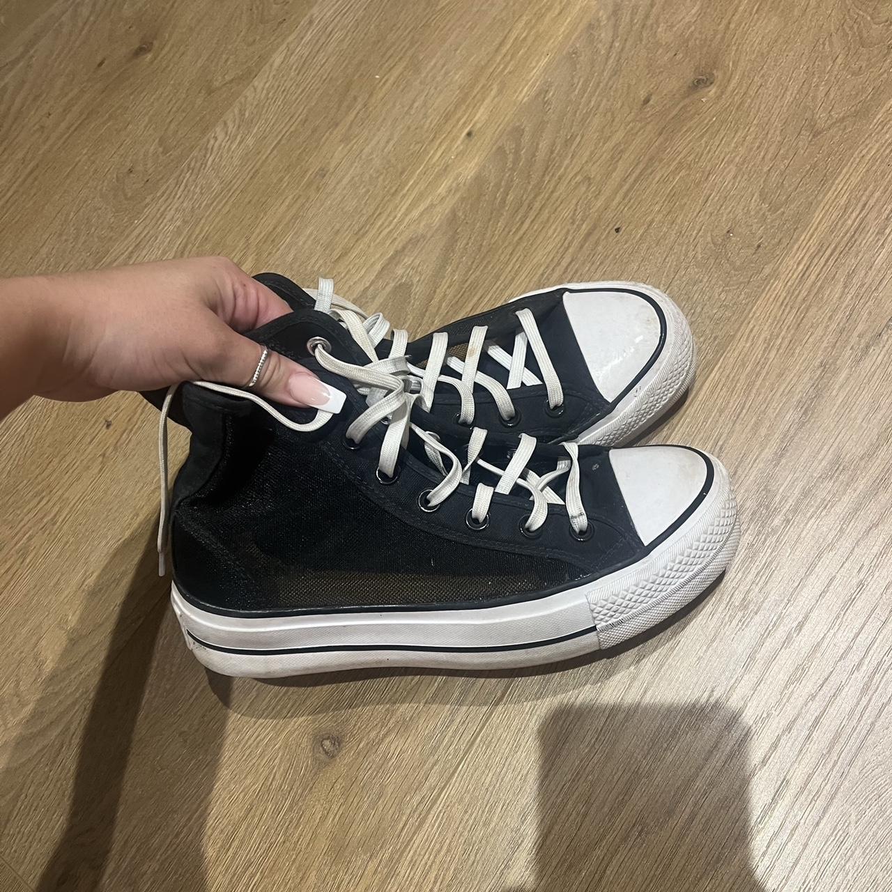 Platform converse Mesh with yellow soles Good... - Depop