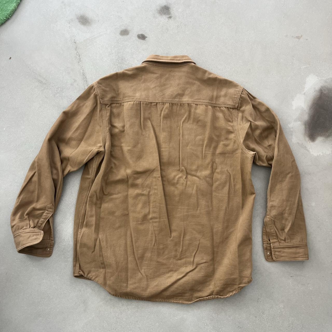 Carhartt WIP heavy duck canvas work shirt / worn in... - Depop