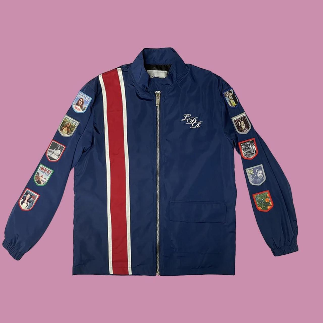 Women's Red and Navy Jacket | Depop