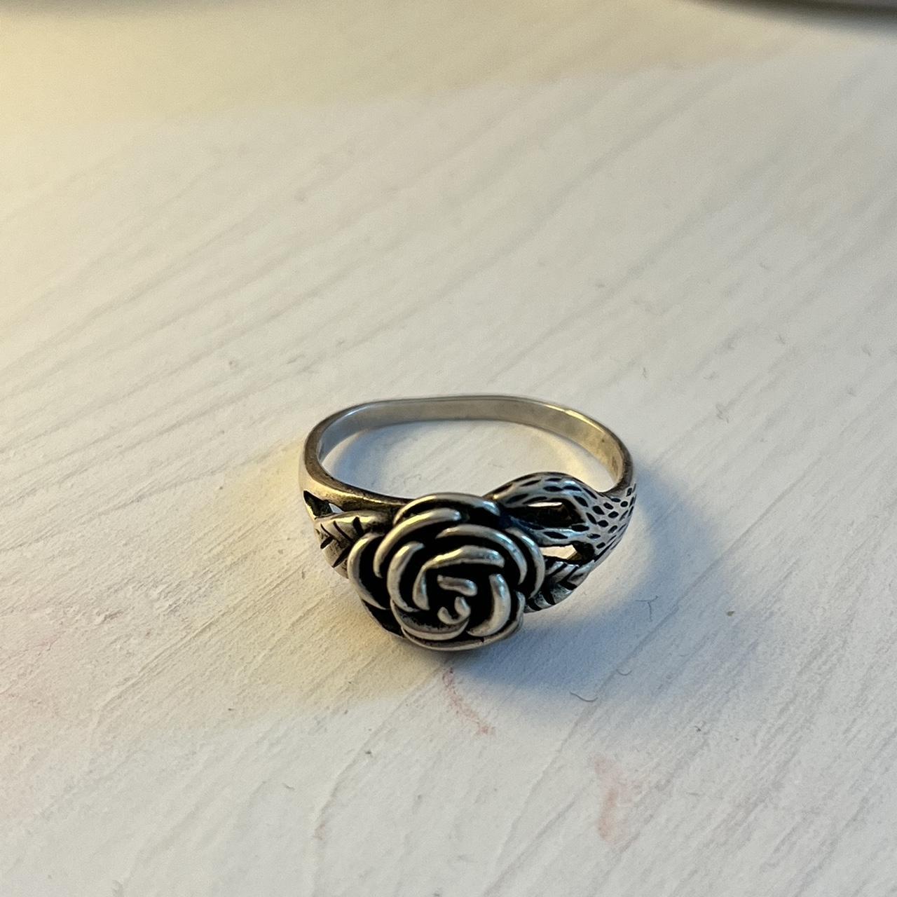 Regal rose vintage rose ring - stainless steel (no... - Depop