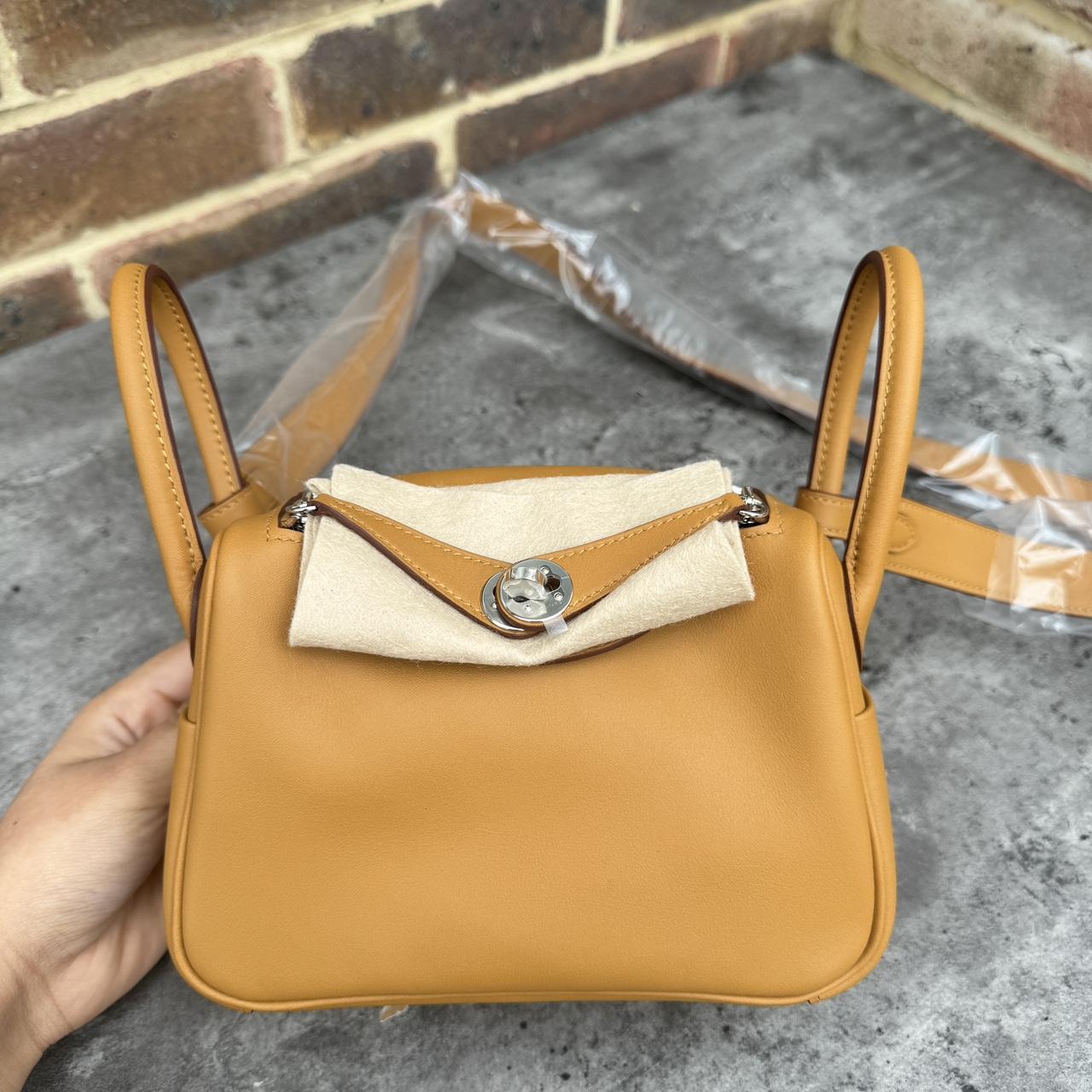 Mini Lindy Swift Leather Celeste/Sesame PHW Brand... - Depop