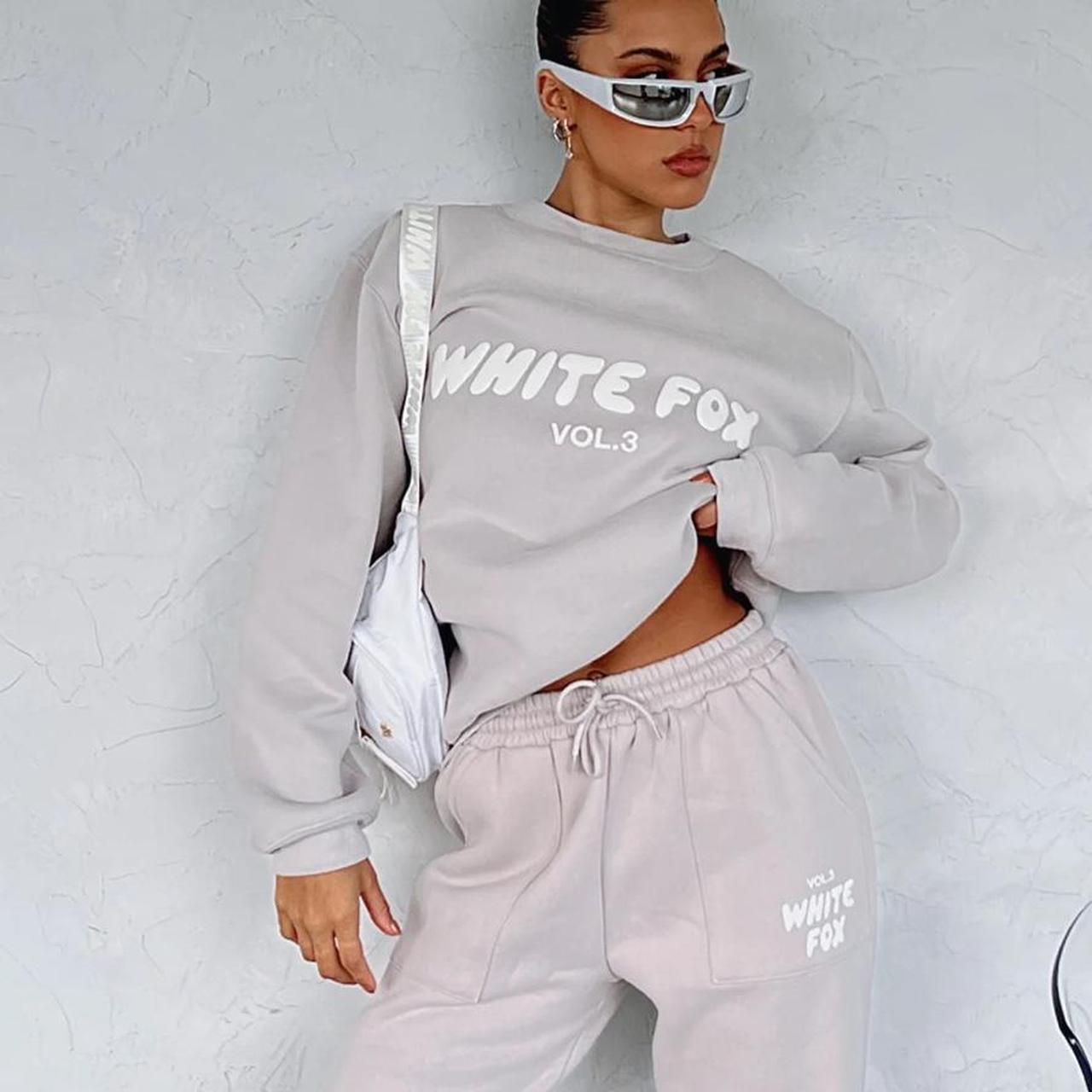 White Fox offstage sweater Moon colour Size... - Depop