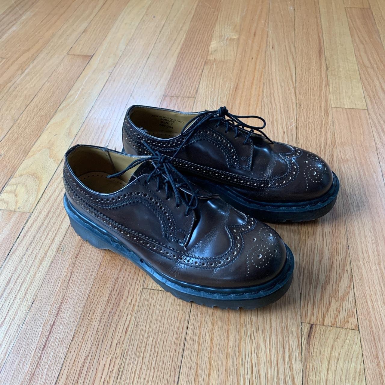 Real vintage brown doc martens Made in England... - Depop