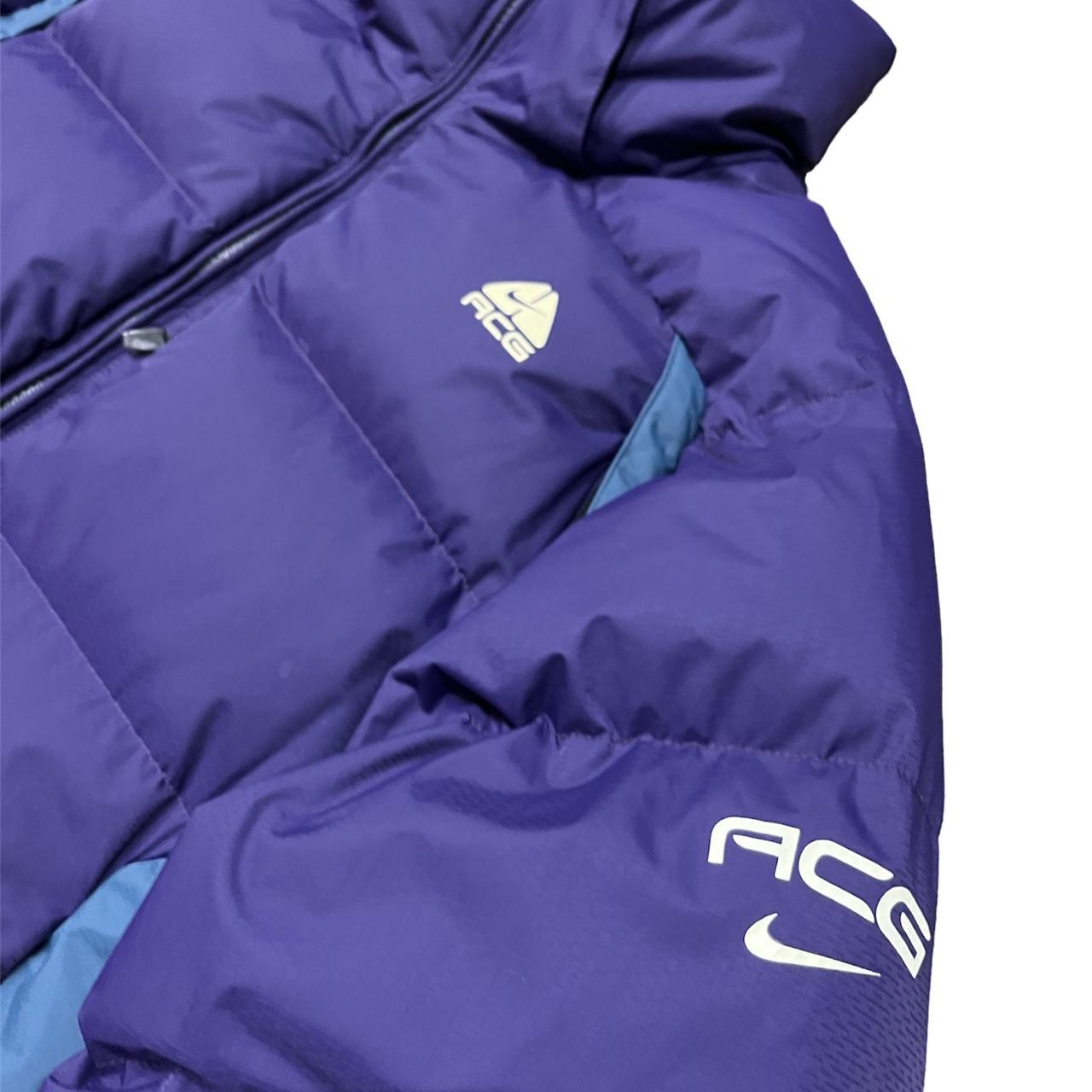 Vintage Nike ACG puffer Size medium Purple and... - Depop