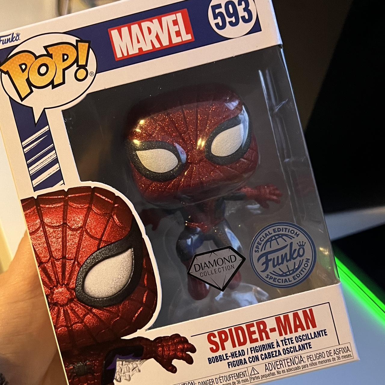 Funko Pop! Marvel Diamond Collection Spider-Man #593... - Depop
