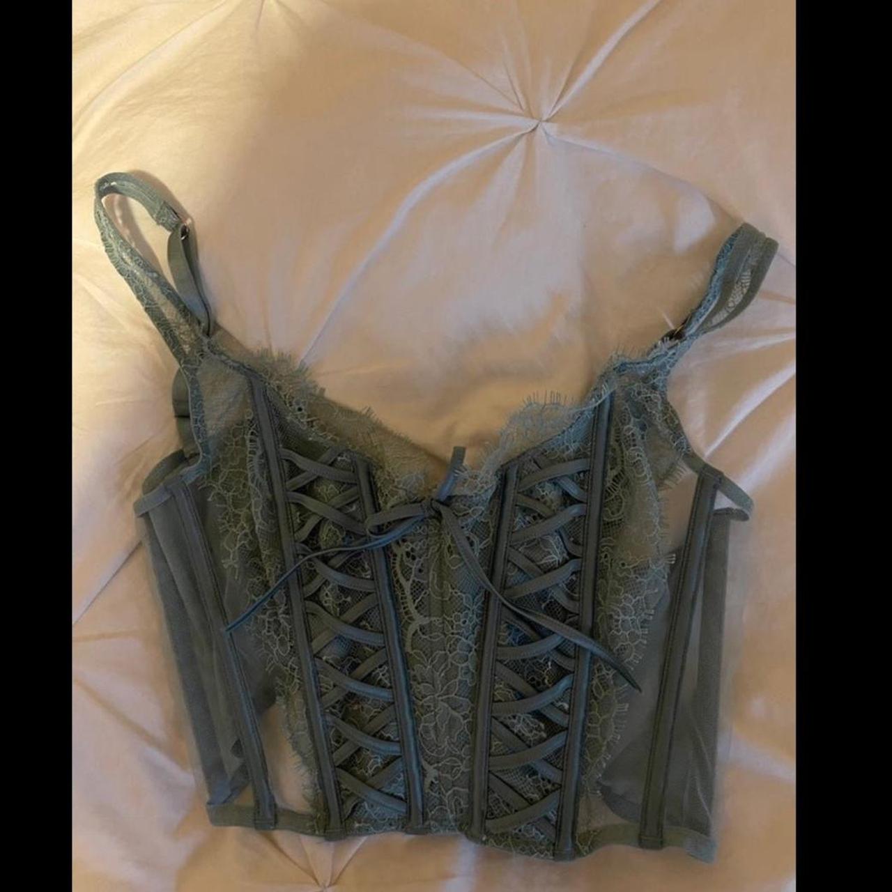 Victoria’s Secret sea green dream angels corset with... - Depop