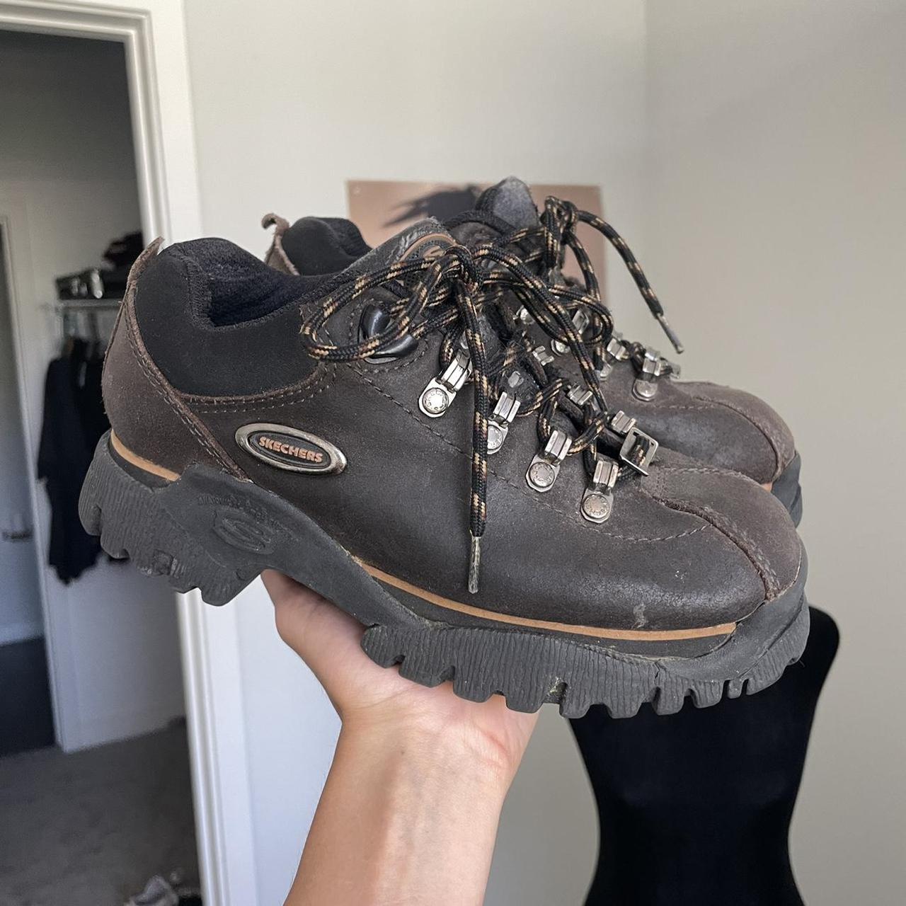 Vintage Skechers 1990s chunky oxford style shoes.... - Depop