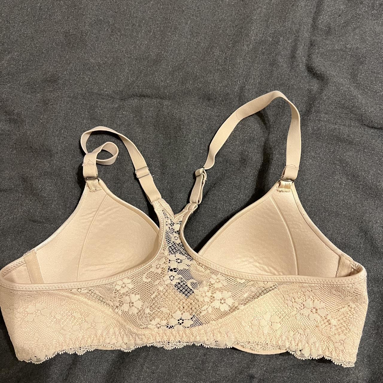 Maidenform Women's Tan and Cream Bra | Depop