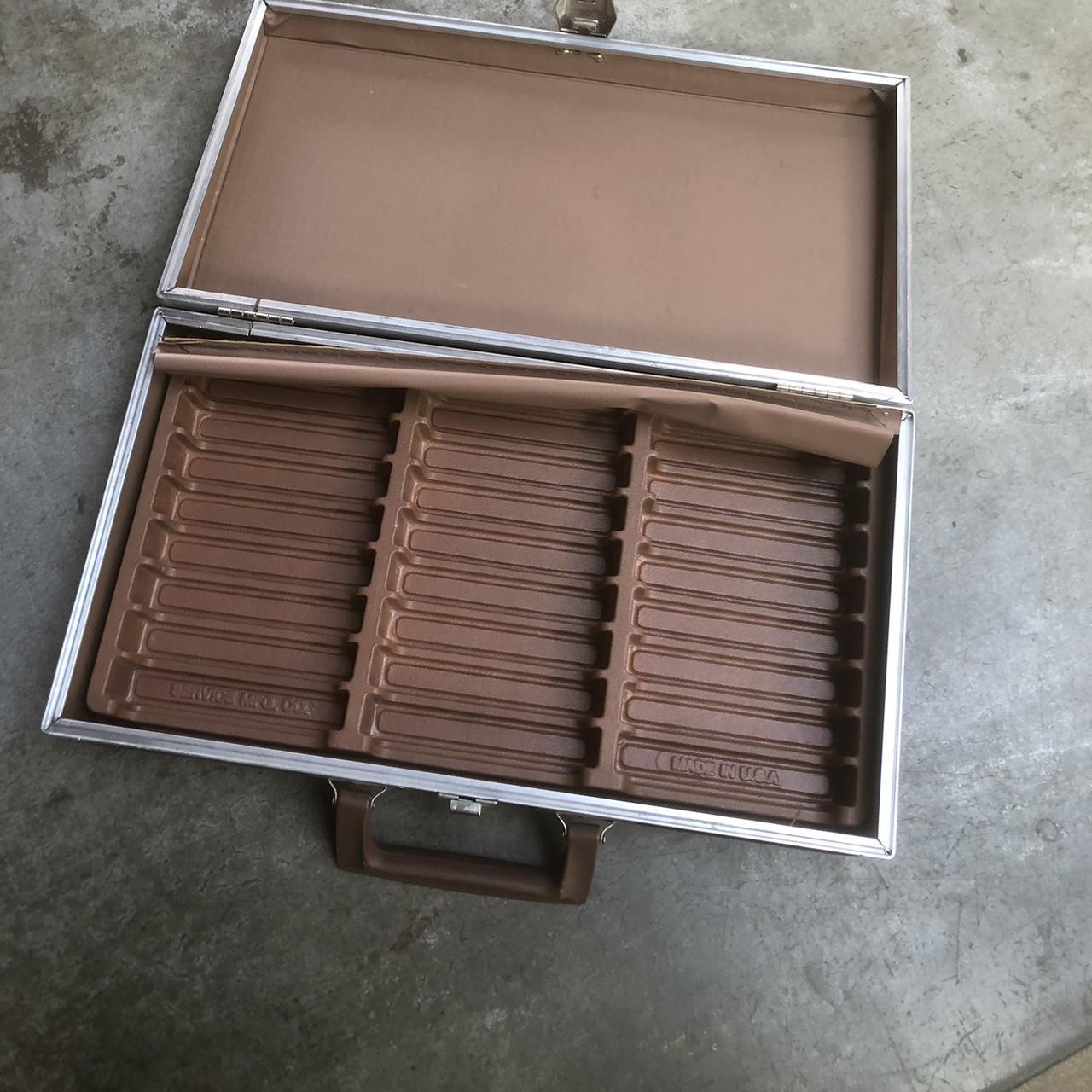 Vintage Brown Cassette Carrying Case Holder - Depop