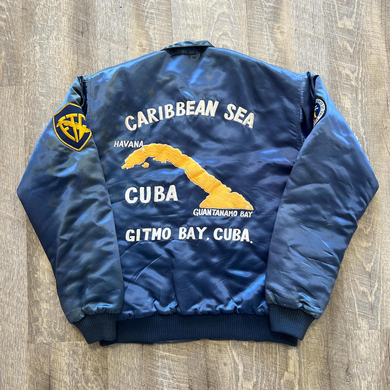 Vintage 60s Gitmo Bay, Cuba Souvenir Jacket.... - Depop