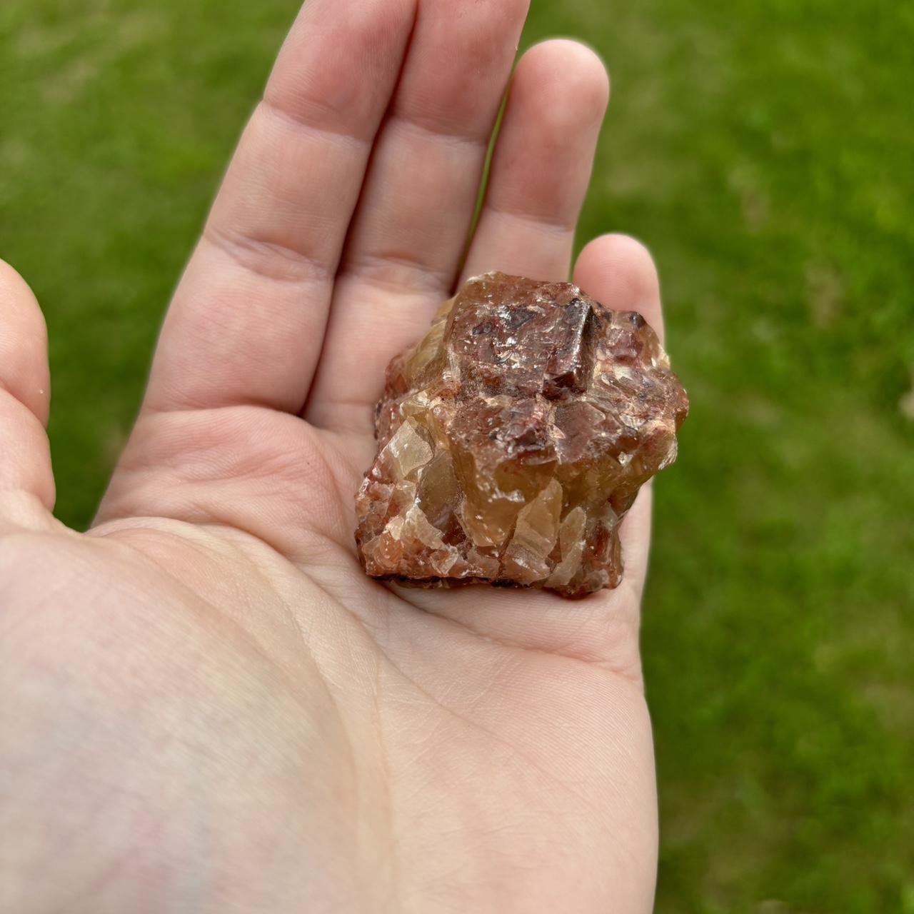 raw fire quartz chunk #crystal #crystals... - Depop
