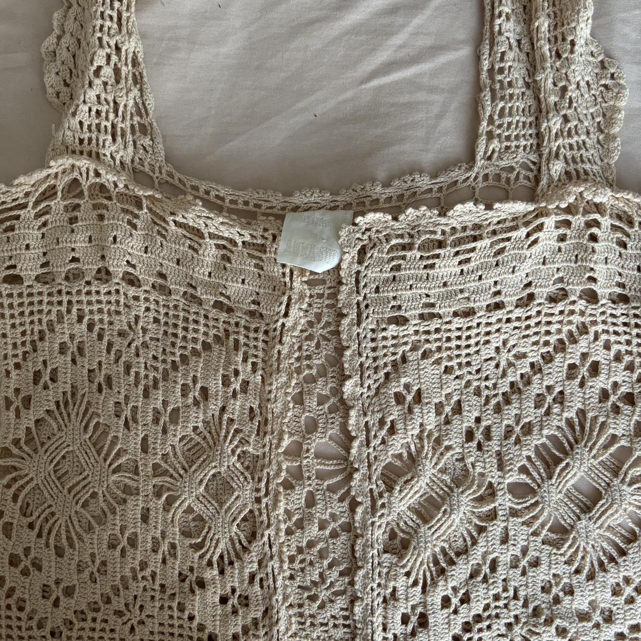 Vintage coquette Anna Sui crochet cardigan this... | Depop