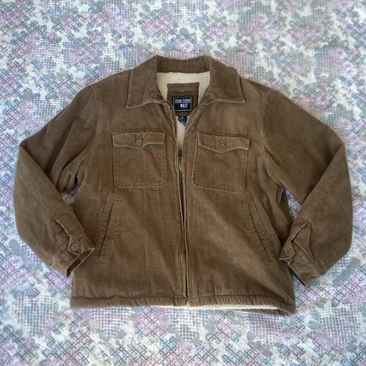 Vintage corduroy jacket Zipper closure Oversized... - Depop