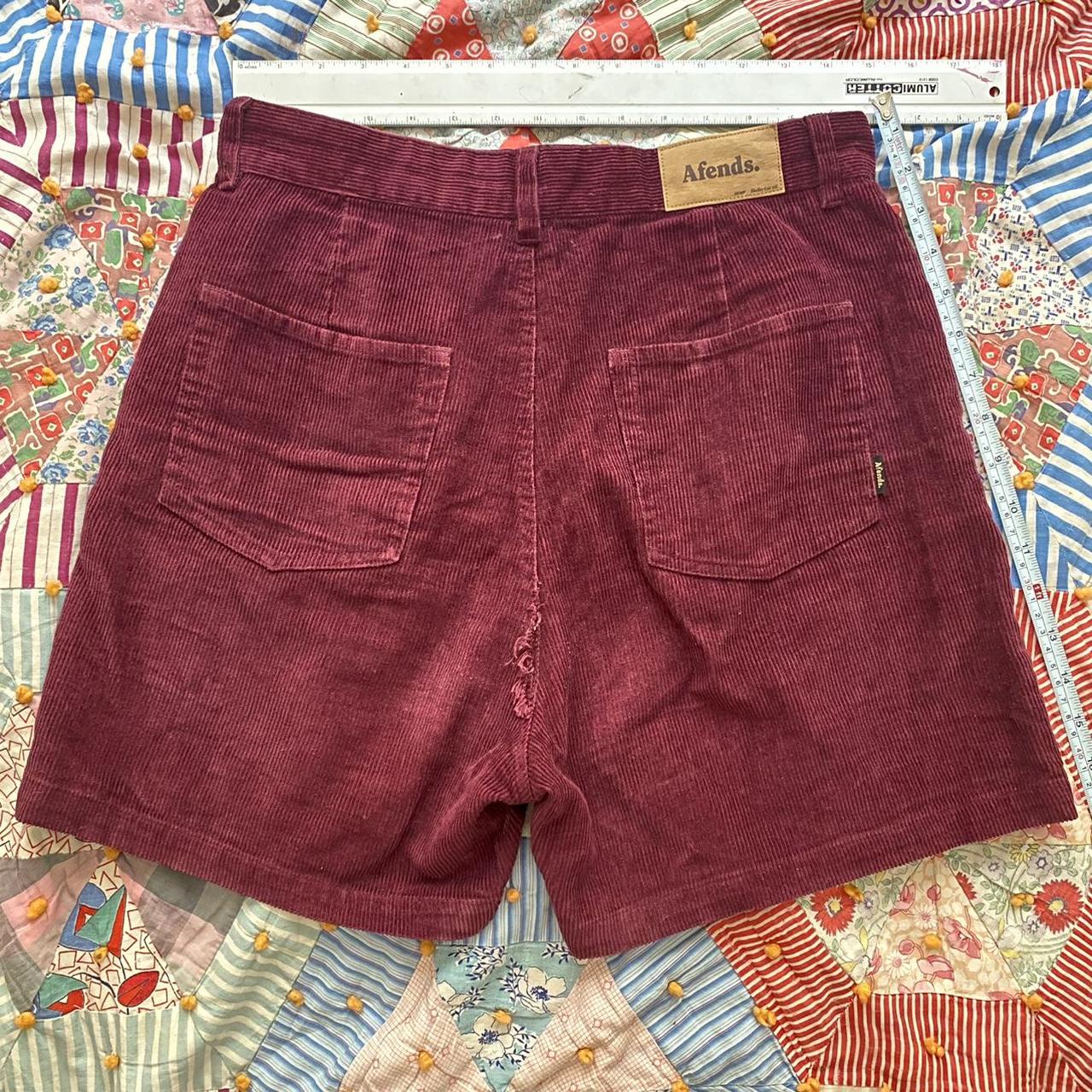 Afends Shelby Hemp Corduroy Plum Short Has some... - Depop