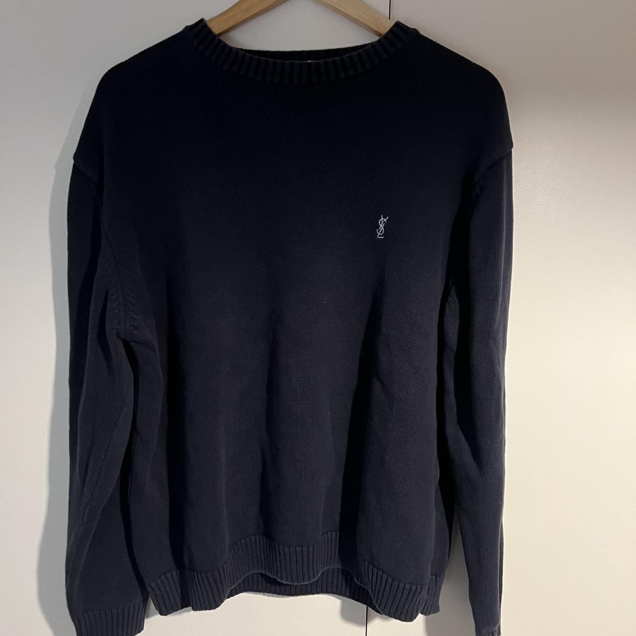 YSL Navy Blue Jumper. Size XL - Depop