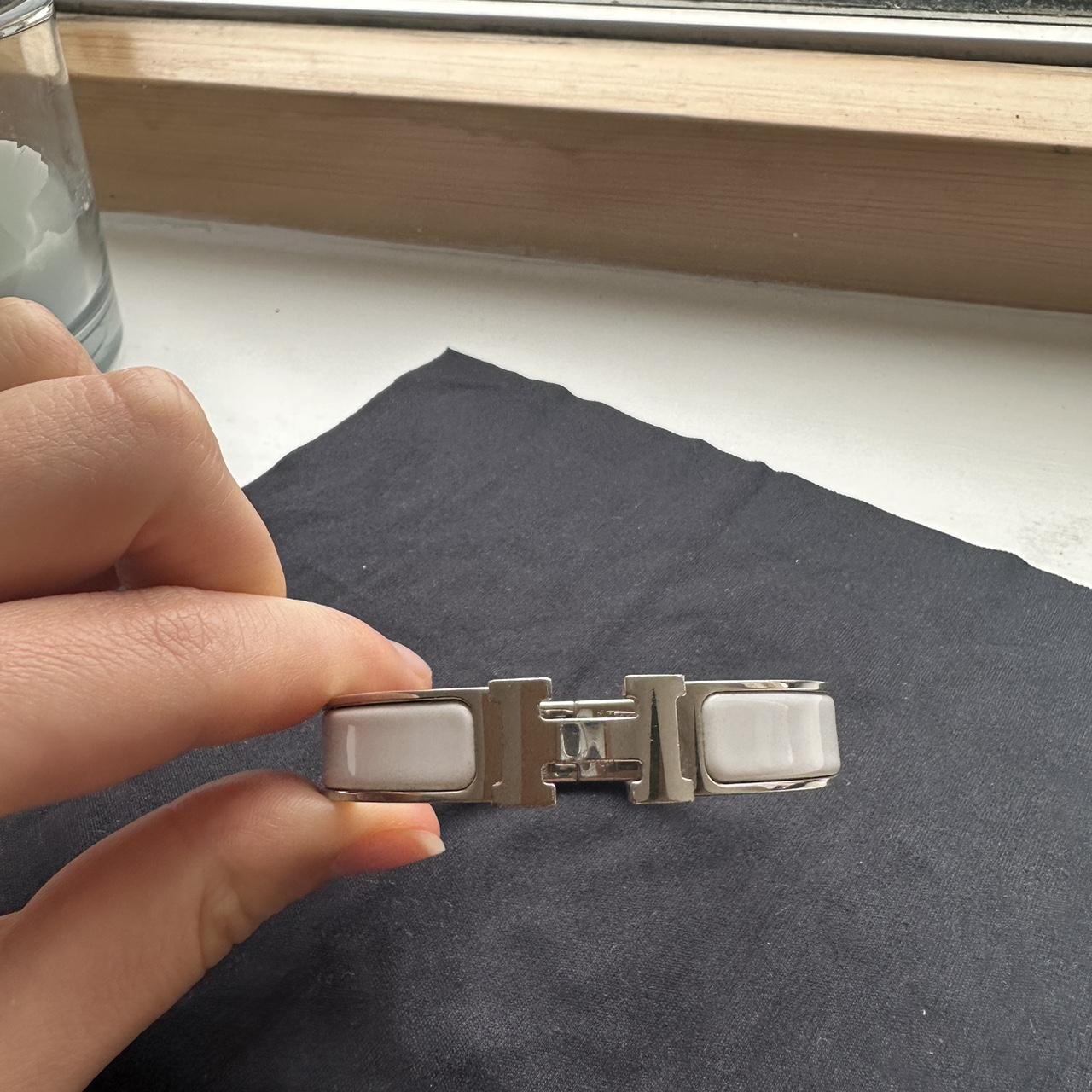 Hermes h bracelet silver store
