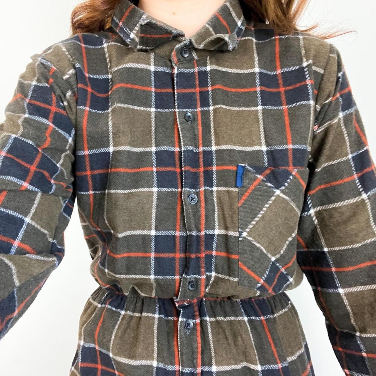 Lovely vintage tartan plaid reworked shirt dress... - Depop