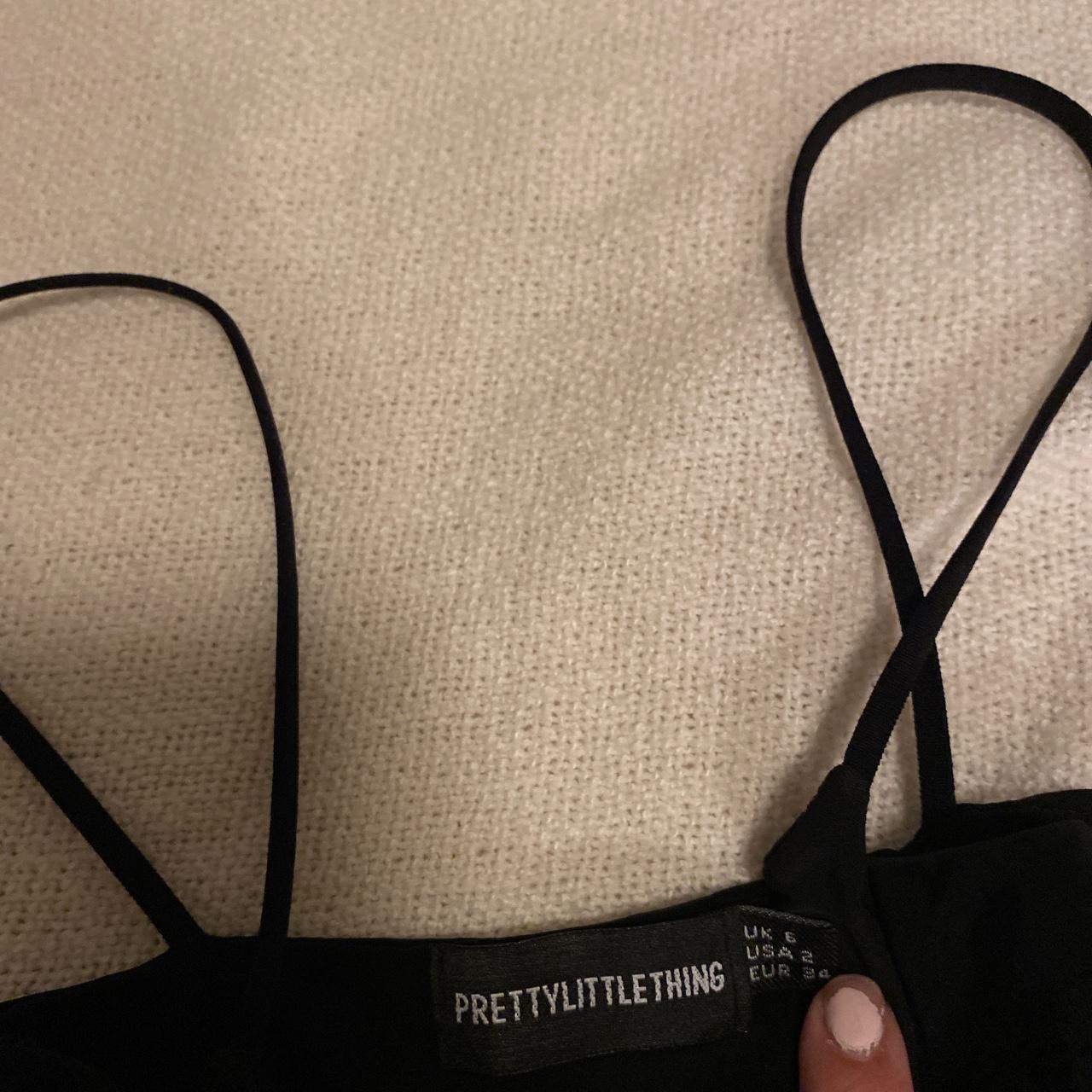 Prettylittlething mini bodycon litte black dress... - Depop