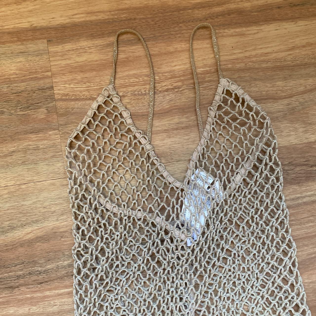 Zara fishnet maxi dress worn once perfect condition - Depop