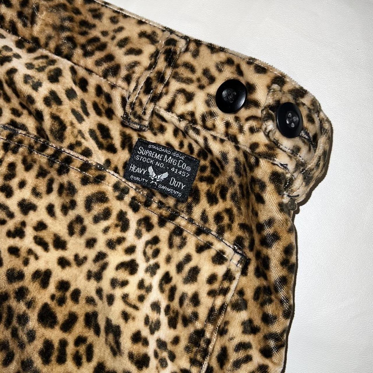 Supreme Velvet Leopard Flight Pants Perfect condition - Depop