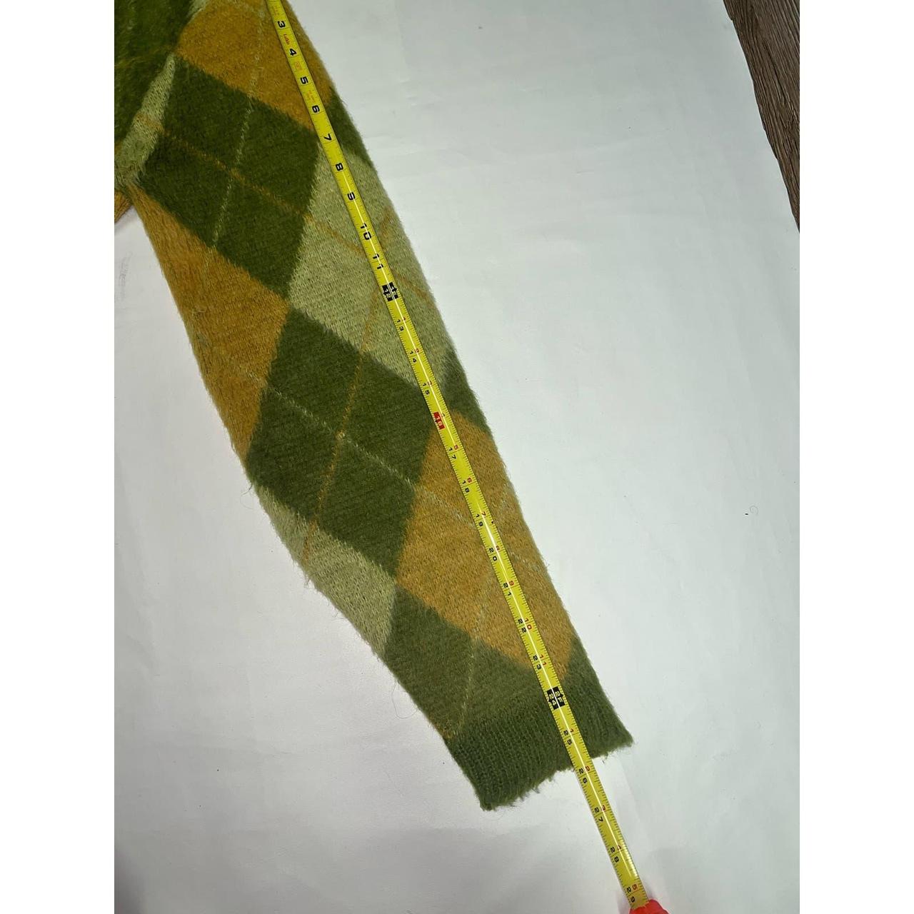 Vintage Rinardo Argyle Mohair Shag Cardigan Perfect... - Depop