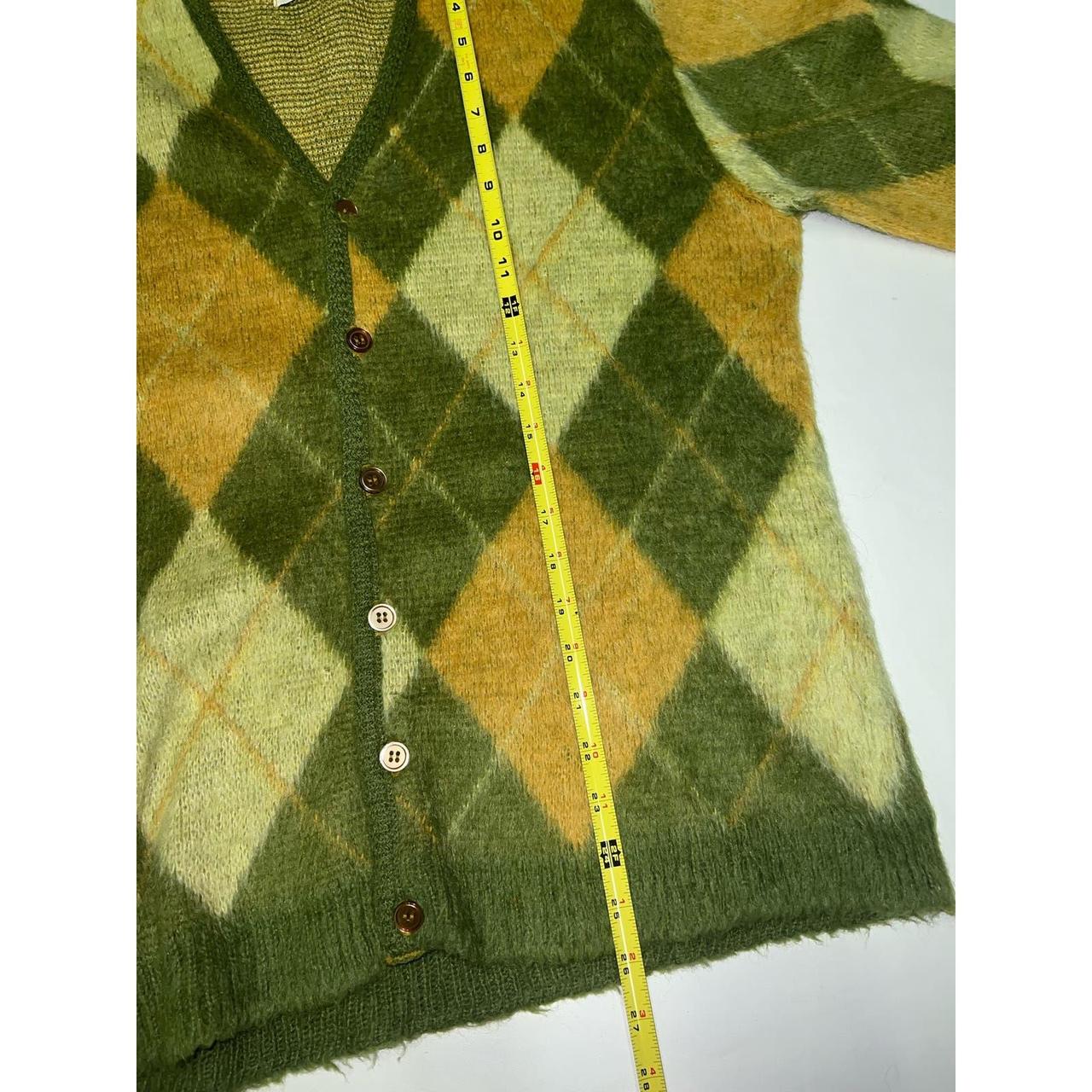 Vintage Rinardo Argyle Mohair Shag Cardigan Perfect... - Depop