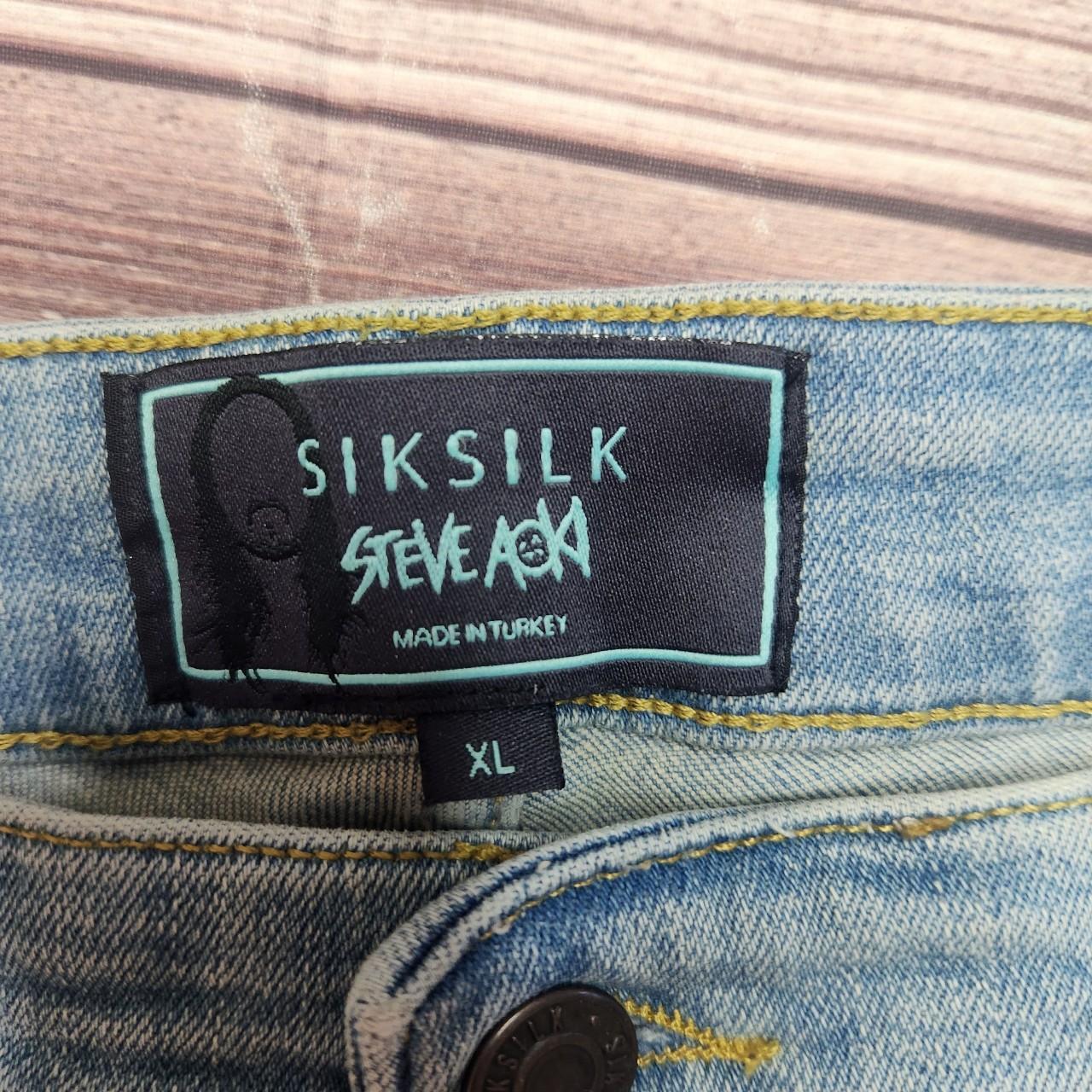 Steve Aoki x SikSilk Light Wash Loose Fit Jean. Size... - Depop