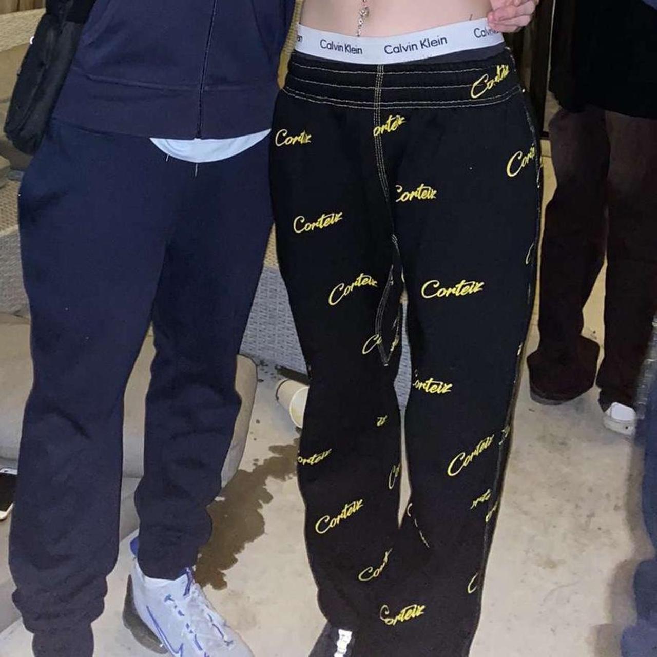 Black and yellow cortiez joggers Only worn a few... - Depop