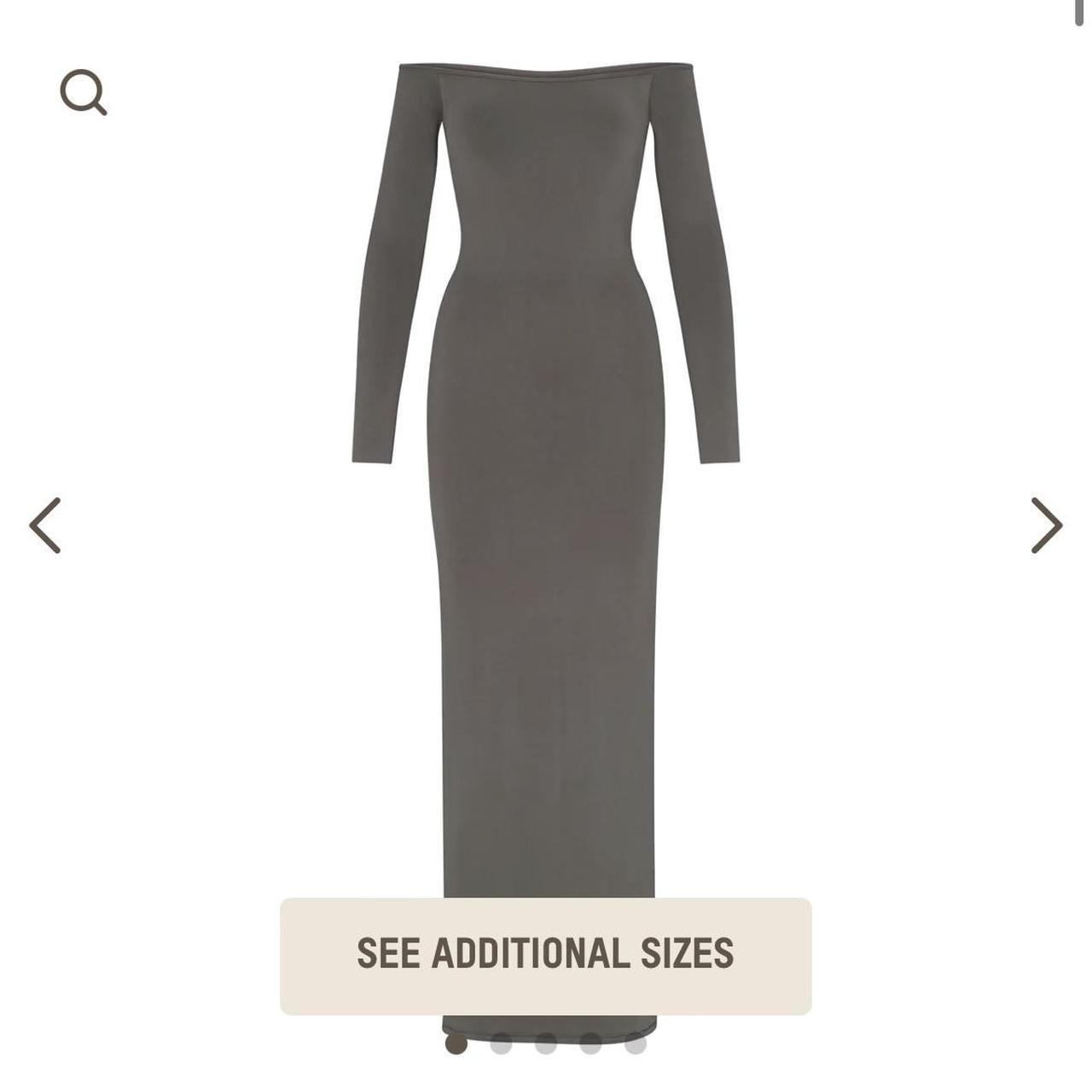 Skims gunmetal maxi dress Sold out online Only worn... - Depop