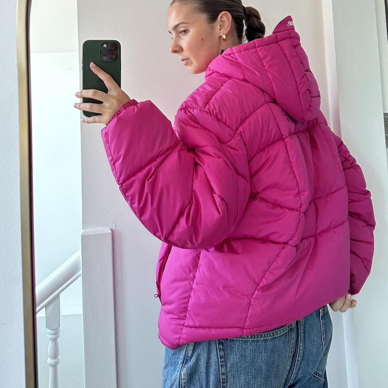 Supreme pink Warf puffer jacket Pink supreme puffer... - Depop