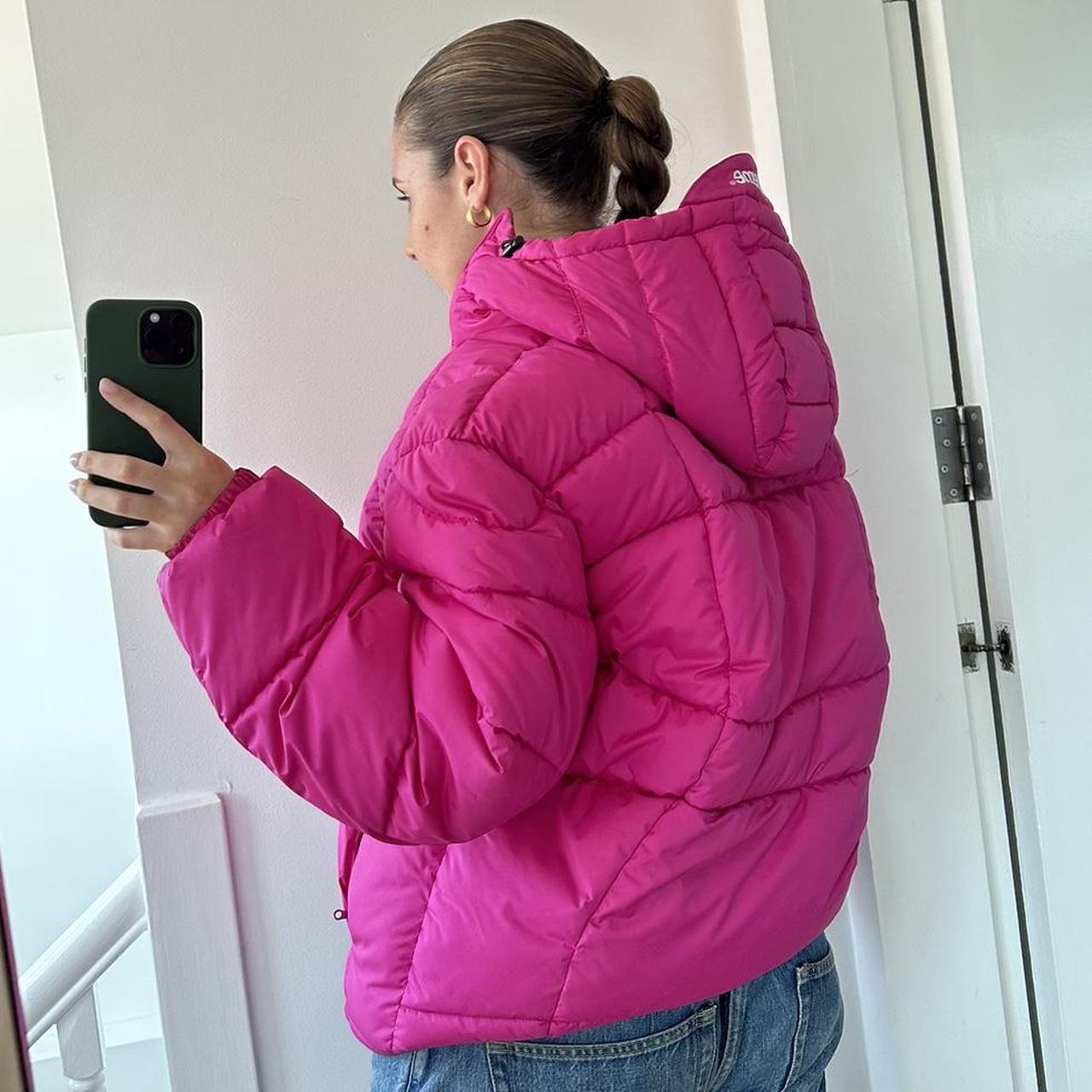 Supreme pink Warf puffer jacket Pink supreme puffer... - Depop