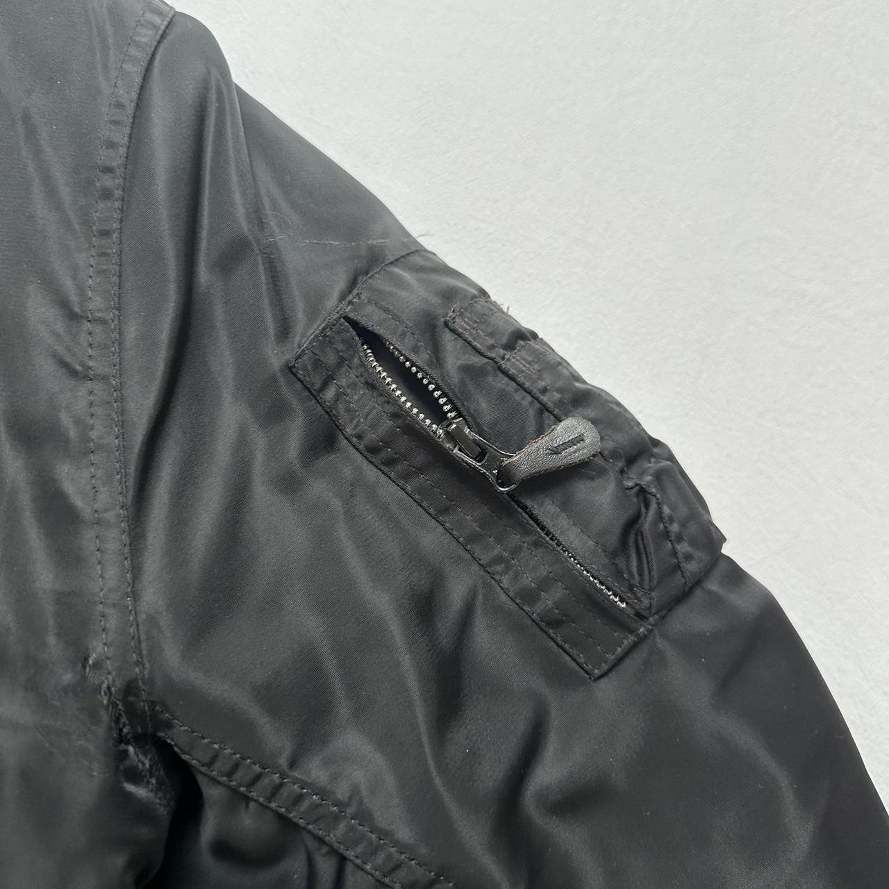Black military Bomber Jacket Size... - Depop