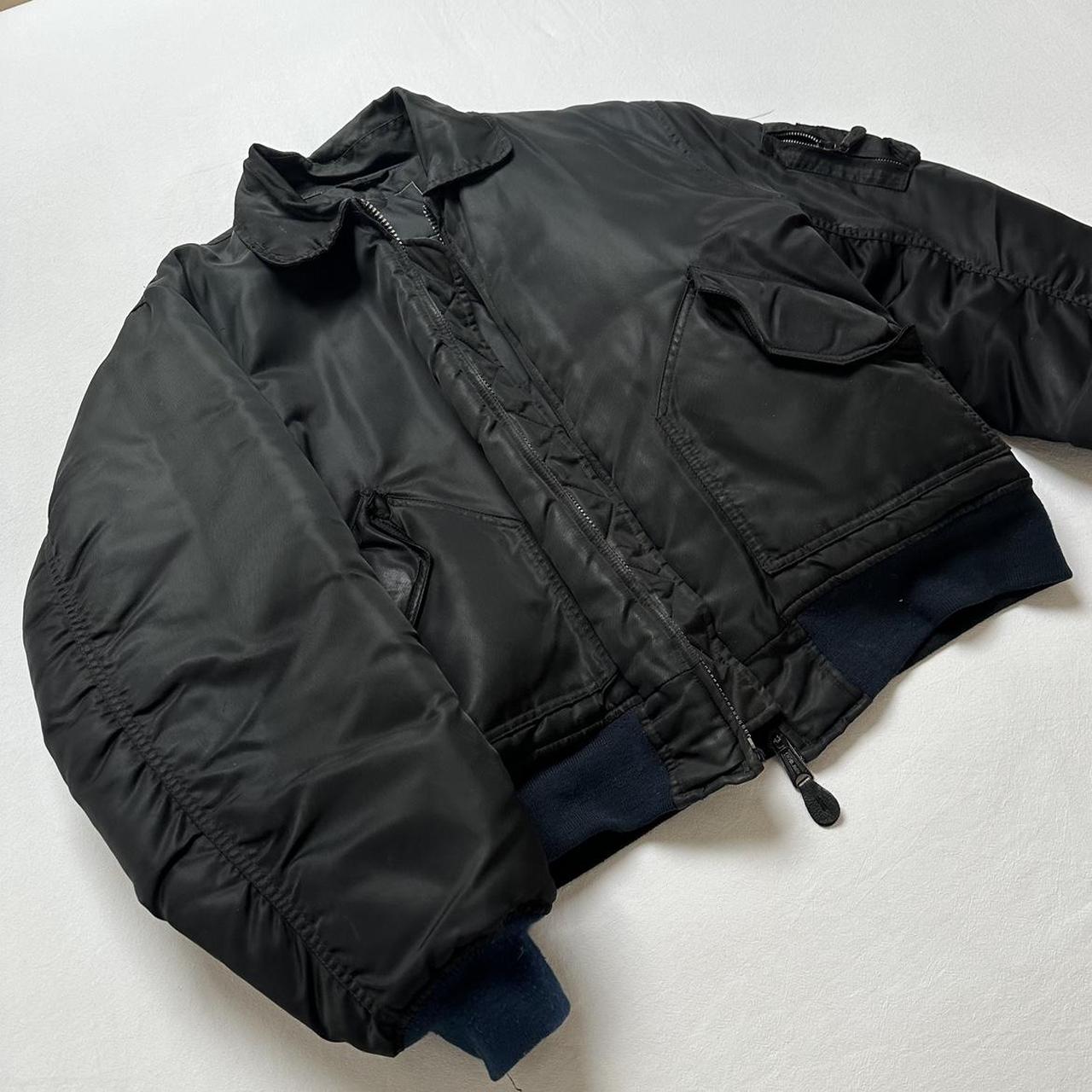 Black military Bomber Jacket Size... - Depop