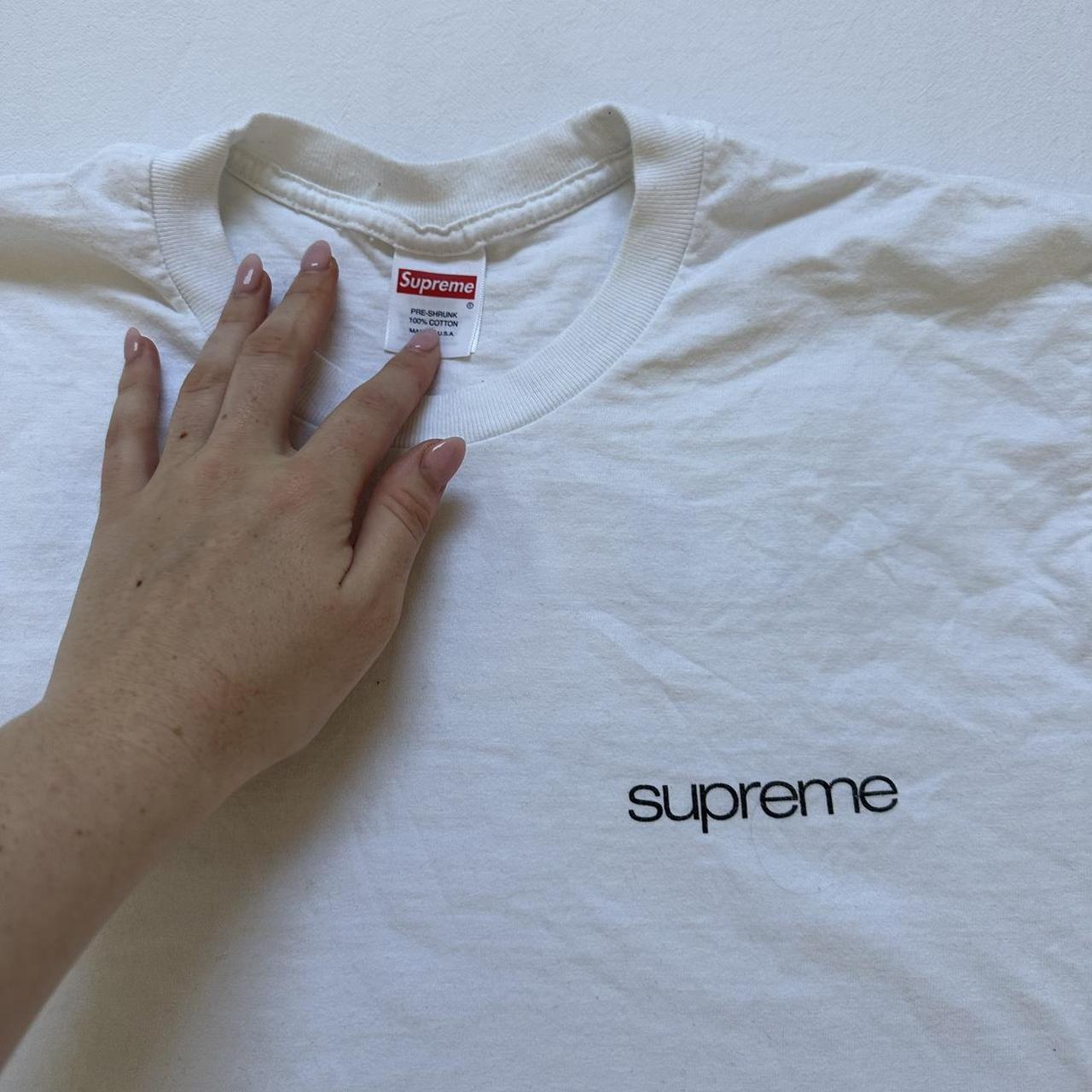Supreme white T-shirt Size Large Spell out... - Depop