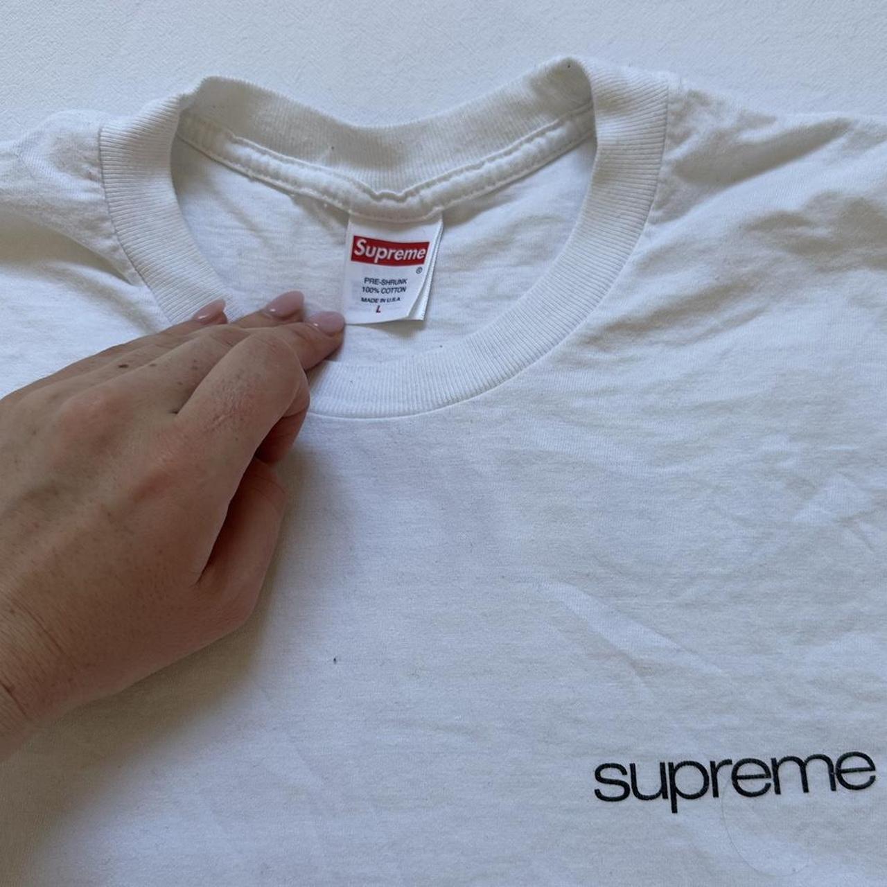 Supreme white T-shirt Size Large Spell out... - Depop