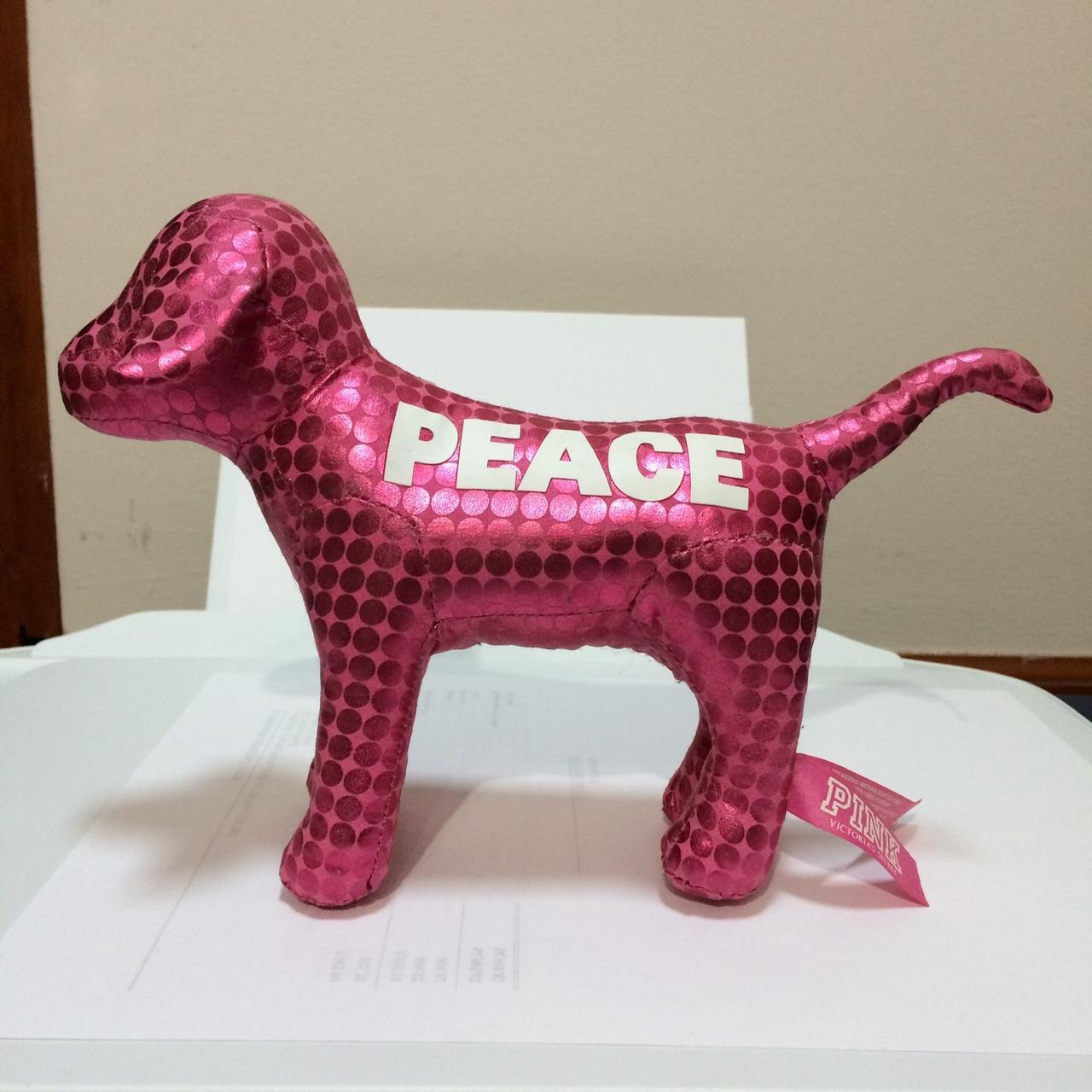Victoria's secret pink stuffed dog store