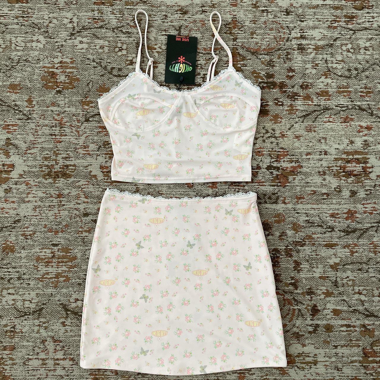 New Rare Omighty Ditsy Cami & Mini Skirt Set Size... | Depop