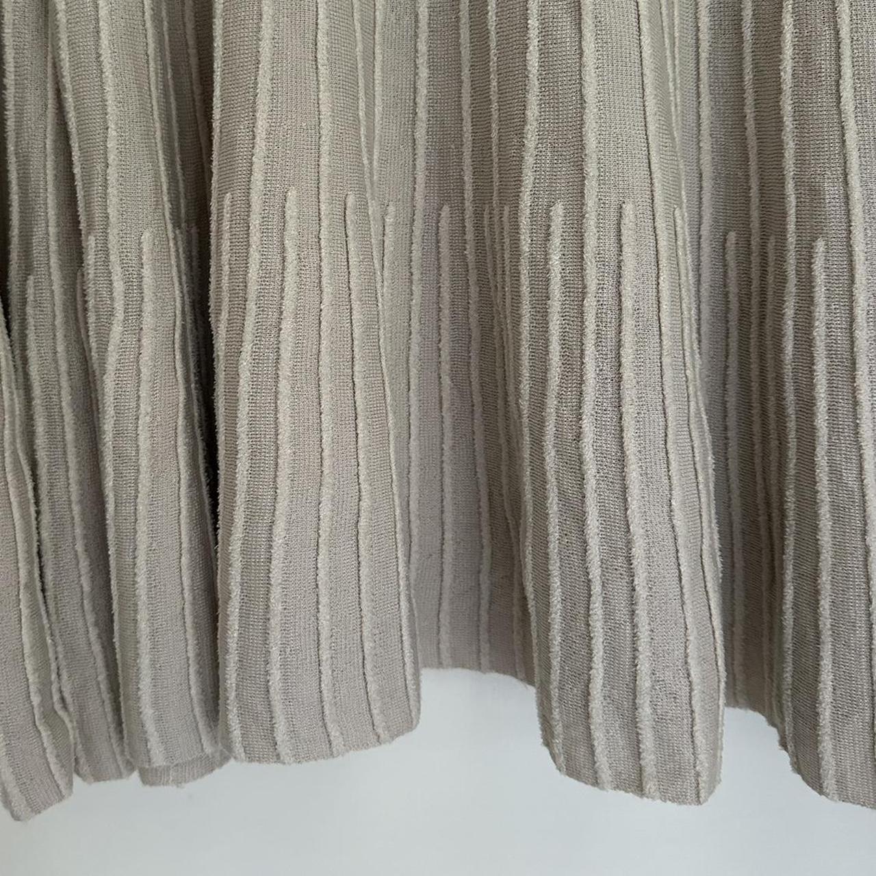 COS wool knit jumper with cream vertical stripes,... - Depop