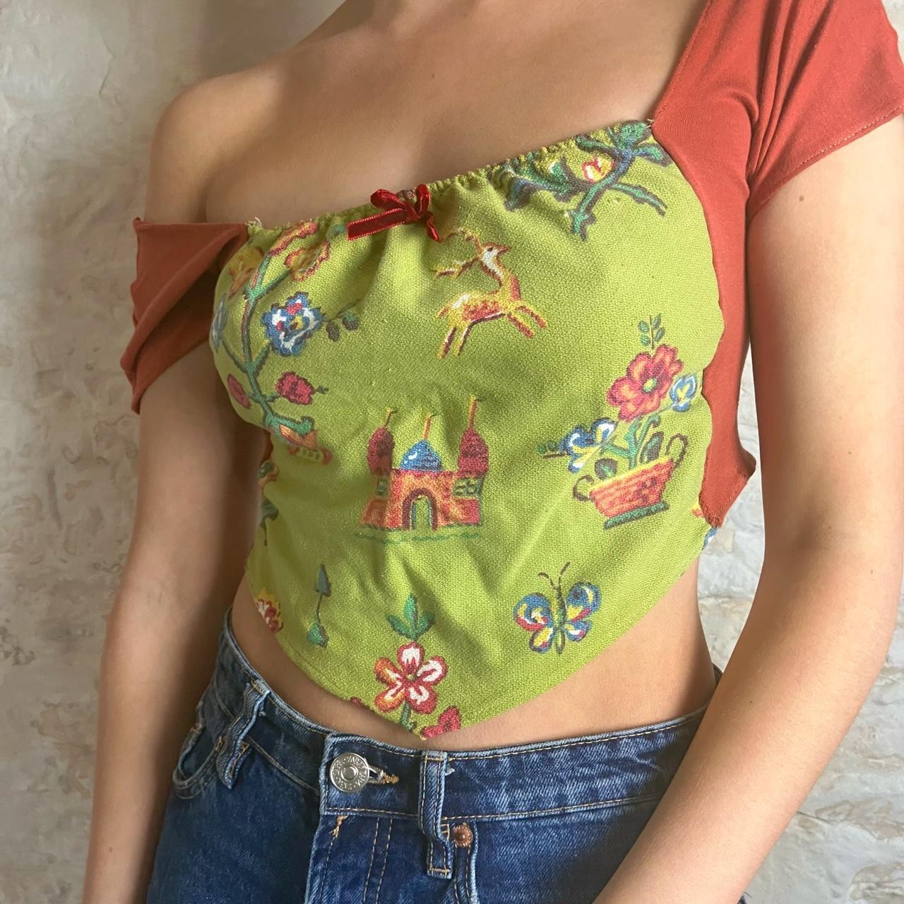 Gorgeous handmade milkmaid style top Cropped at the... - Depop