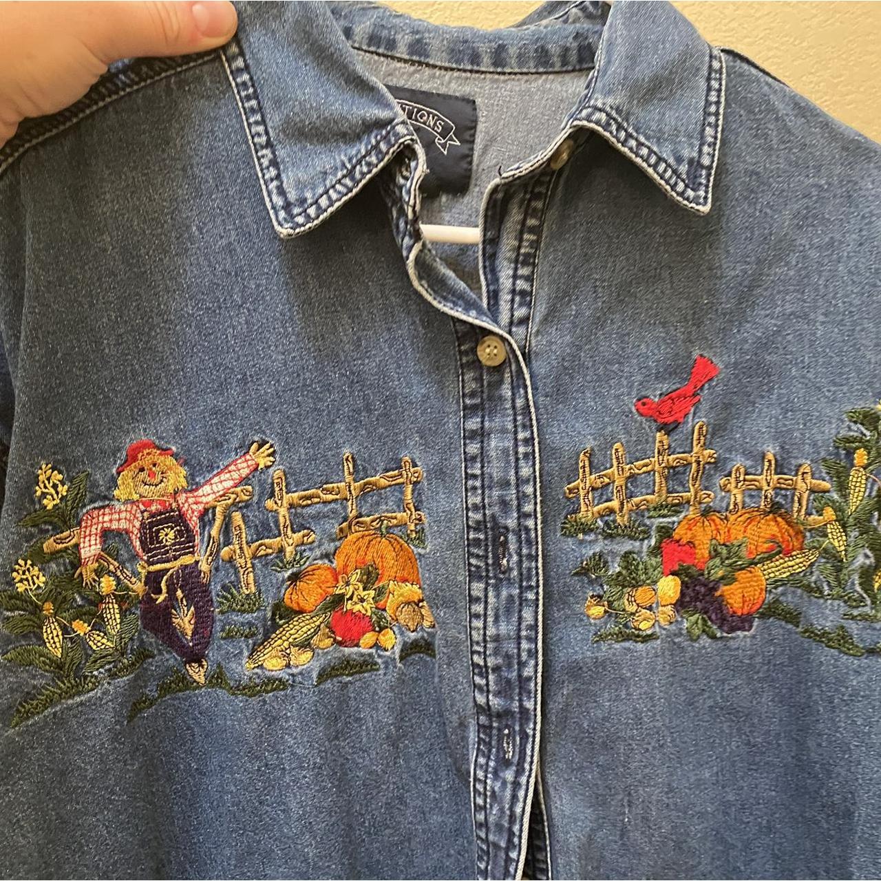 Amazing Fall denim shirt in great condition! Just... - Depop