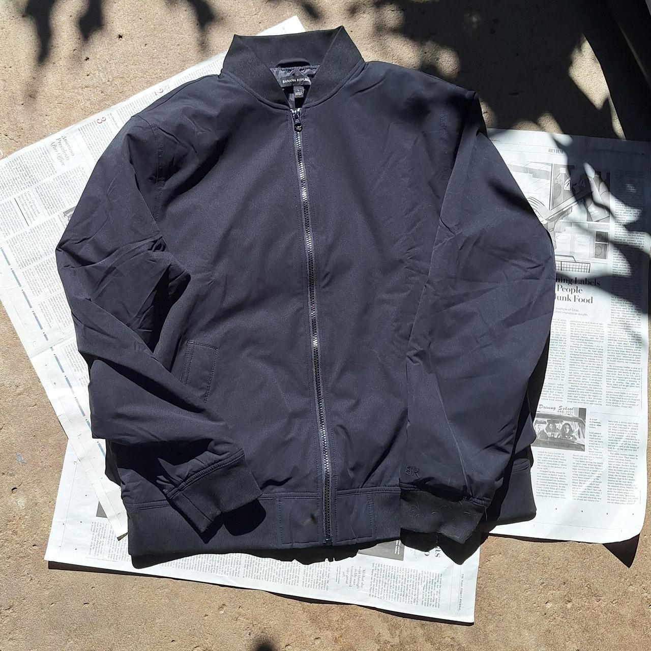 BLACK BANANA REPUBIC BOMBER JACKET SIZE: L - Depop