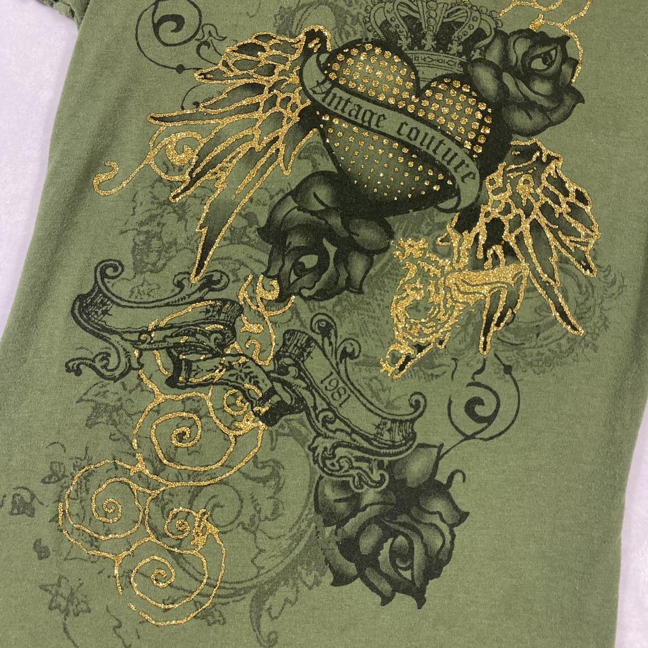 Women's Green and Gold T-shirt | Depop