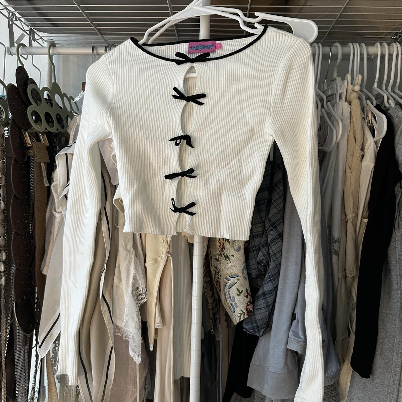 Edikted bow knit top worn once - Depop